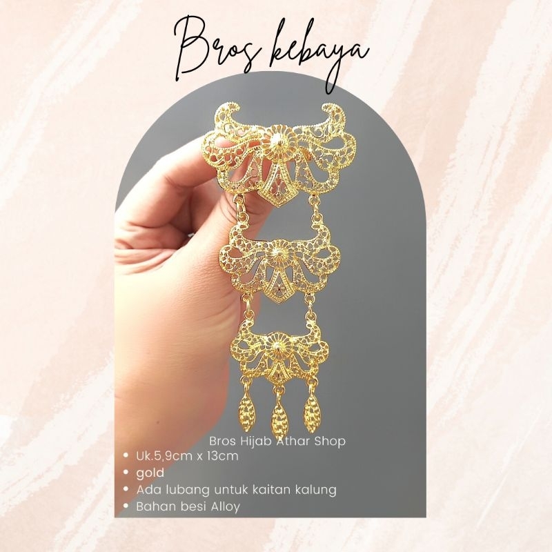 Jual Bros Kebaya Gold Emas Perak Kutubaru 3 Susun Bross Kutu Baru Tumpuk khas Etnik Jawa Pesta ...