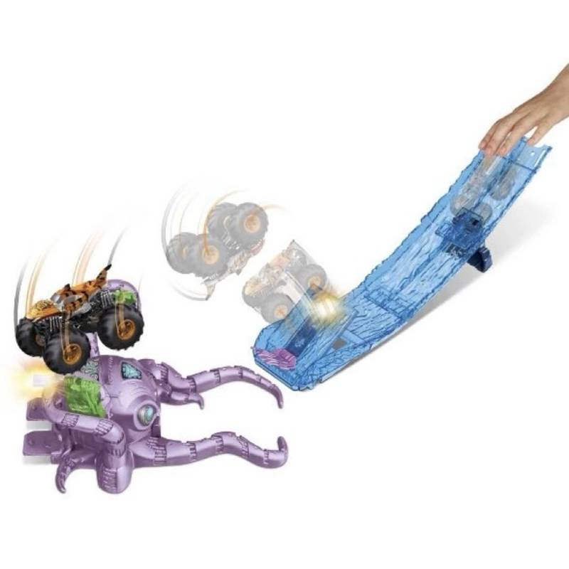 Jual Hot Wheels Monster Trucks Octo-Slam Track Set with 1 Die-Cast ...