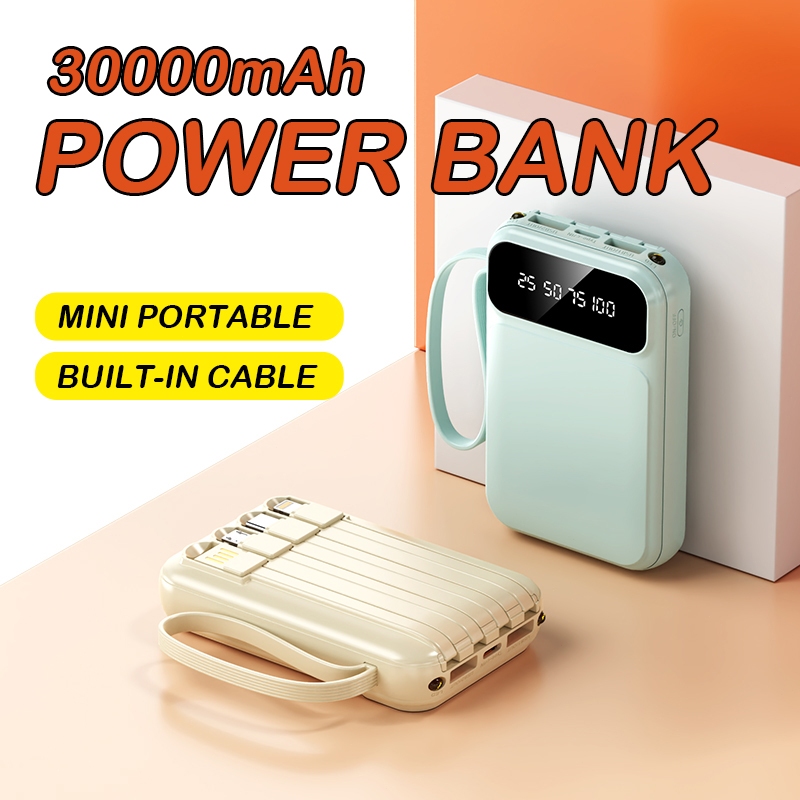 Jual Power bank Fast Charging 30000mAh LED Display Mini Portable pawer ...