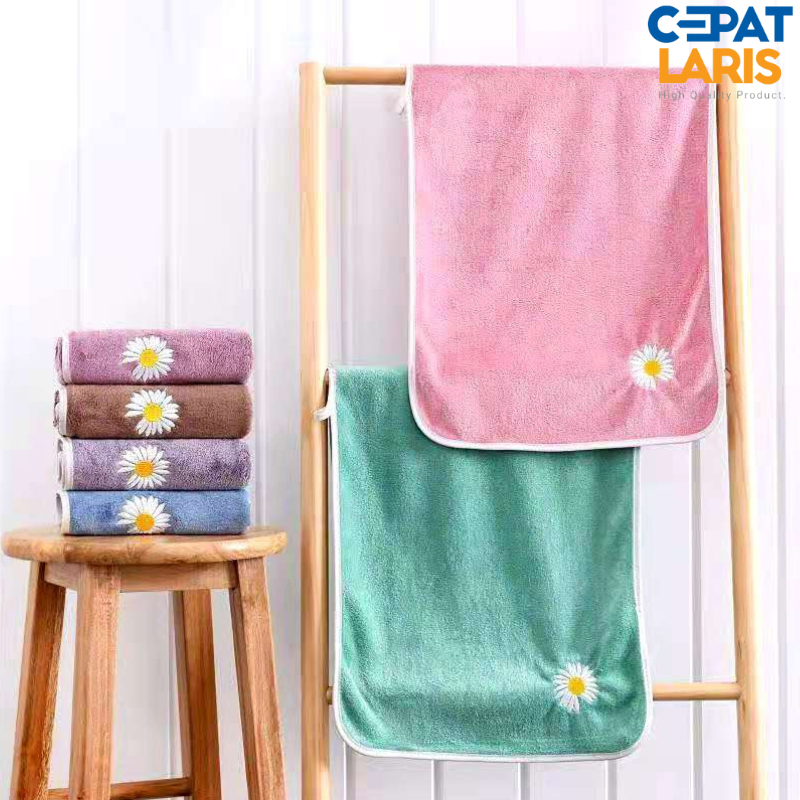Jual CL Handuk Muka Micro Bulu Premium 35x75cm Handuk Motif Bunga ...