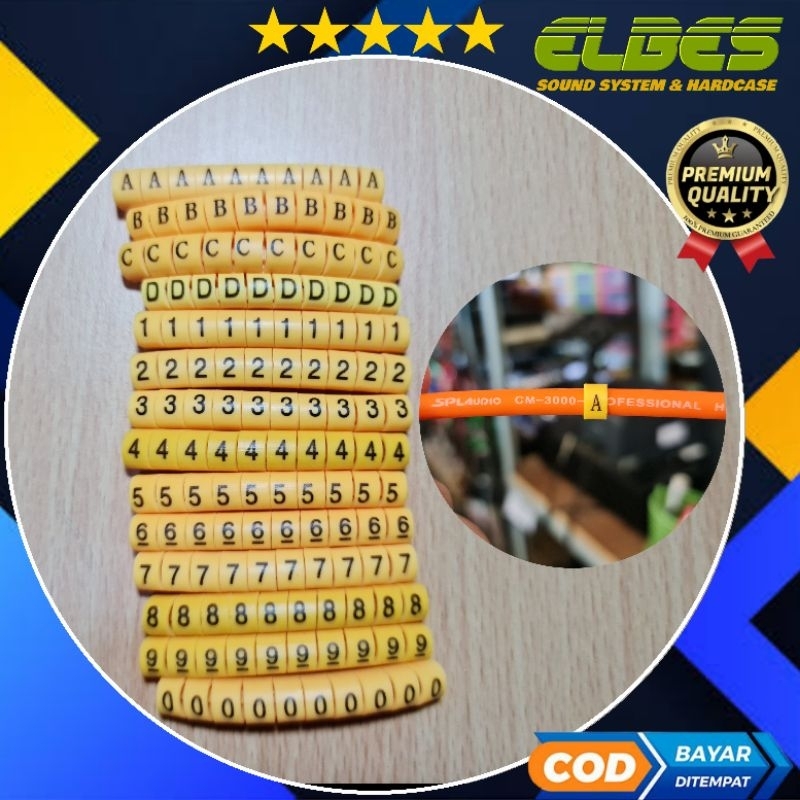 Jual Penanda kabel cable marker EC3 untuk kabel mic dan EC1 untuk kabel ...