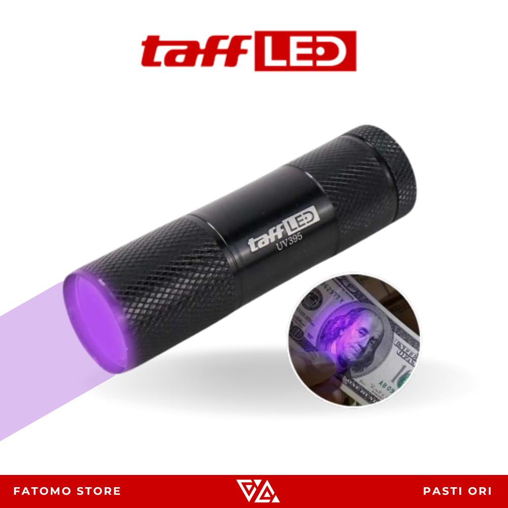 Jual [ORI] TaffLED Senter LED Mini Ultraviolet UV 400nm 9 LED - UV-395 ...