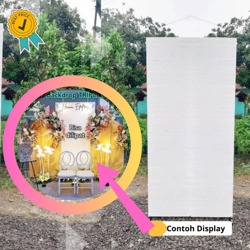 Jual backdrop nikahan. backdrop lamaran. dekorasi triplek lipat bongkar ...