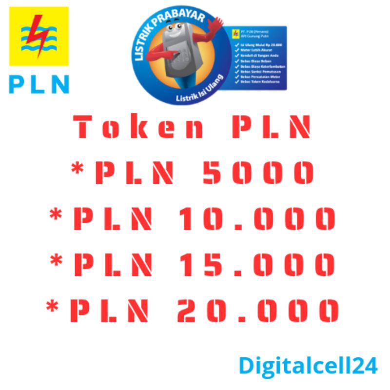 Jual TOKEN PLN - TOKEN PLN PROMO - PLN TOKEN PROMO - PLN TOKEN - TOKEN ...