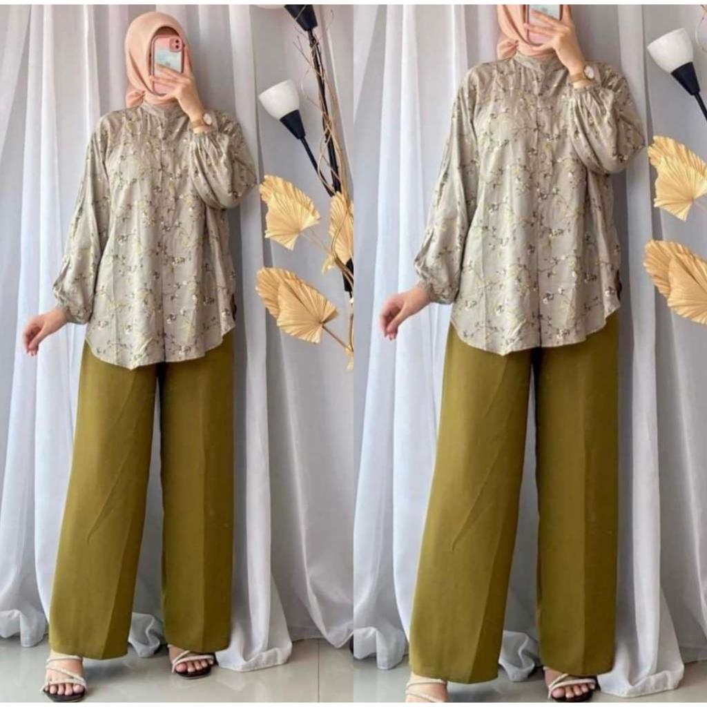 Jual ULRICA SETELAN RAYON MIX CRINCLE WANITA KEKINIAN // SETELAN RAYON ...