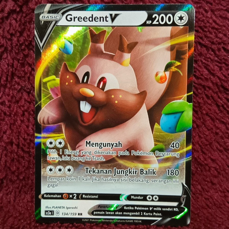 Jual Greedent V RR sc3a - Pokemon TCG Indonesia foil holo | Shopee ...