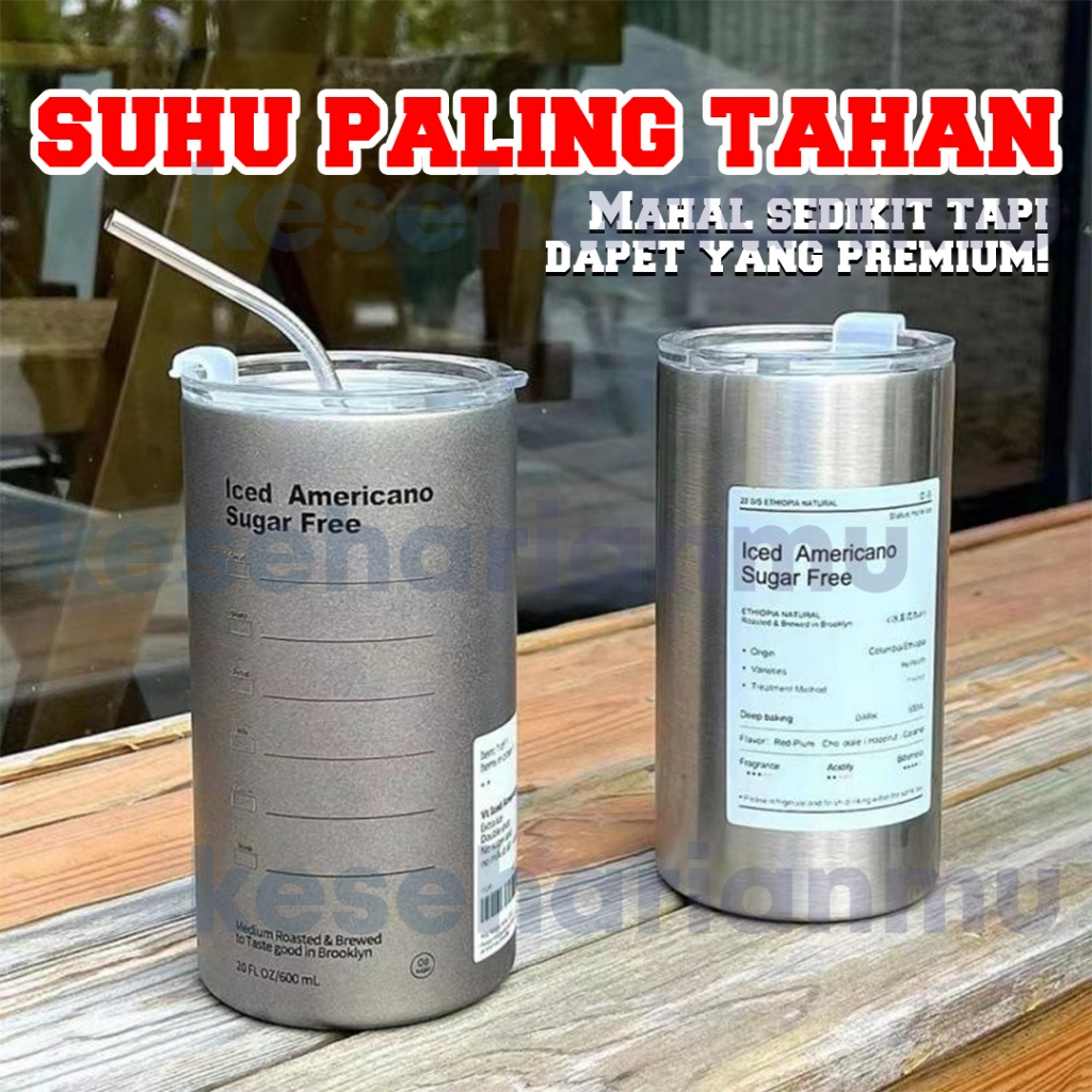 Jual Gelas Tumbler Kopi Cup Stainless Steel Aesthetic Botol Panas ...