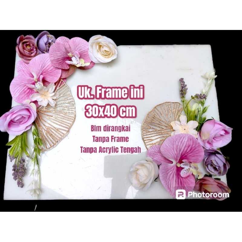 Jual DIY Rangkaian Bunga Mahar Anggrek TANPA frame acrylic Mawar ...