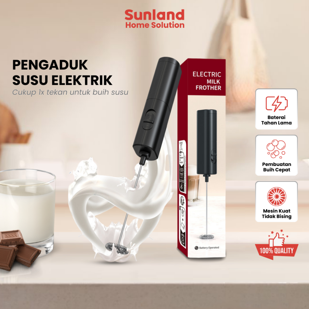 Jual Sunland Pengocok Susu Milk Frother Mixer Portable Foam Kopi Susu ...