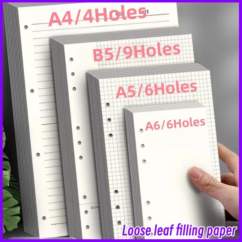 Jual Isi Binder 6 Hole Ring / Dot Grid Ruled Garis Blank A5 A6 Polos ...
