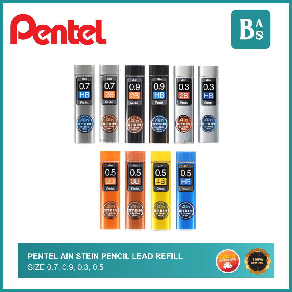 Jual Pentel - Ain Stein Mechanical Pencil Lead Refill - Isi Pensil ...
