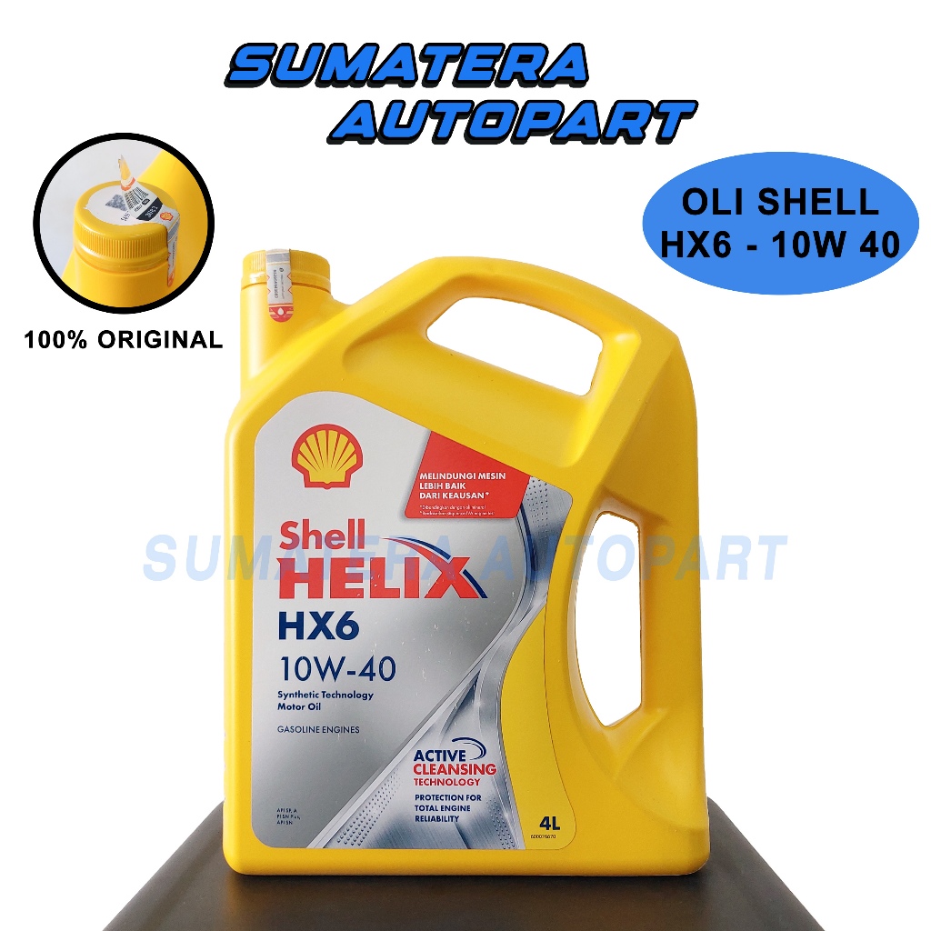 Jual 100% Original Oli Shell Helix Hx6 Plus 10W-40 4L Per Galon ...