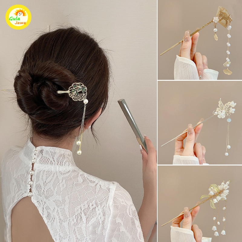Jual Tusuk Rambut Rumbai Tusuk Konde Bunga Plum Blossom Hairpin Hair ...