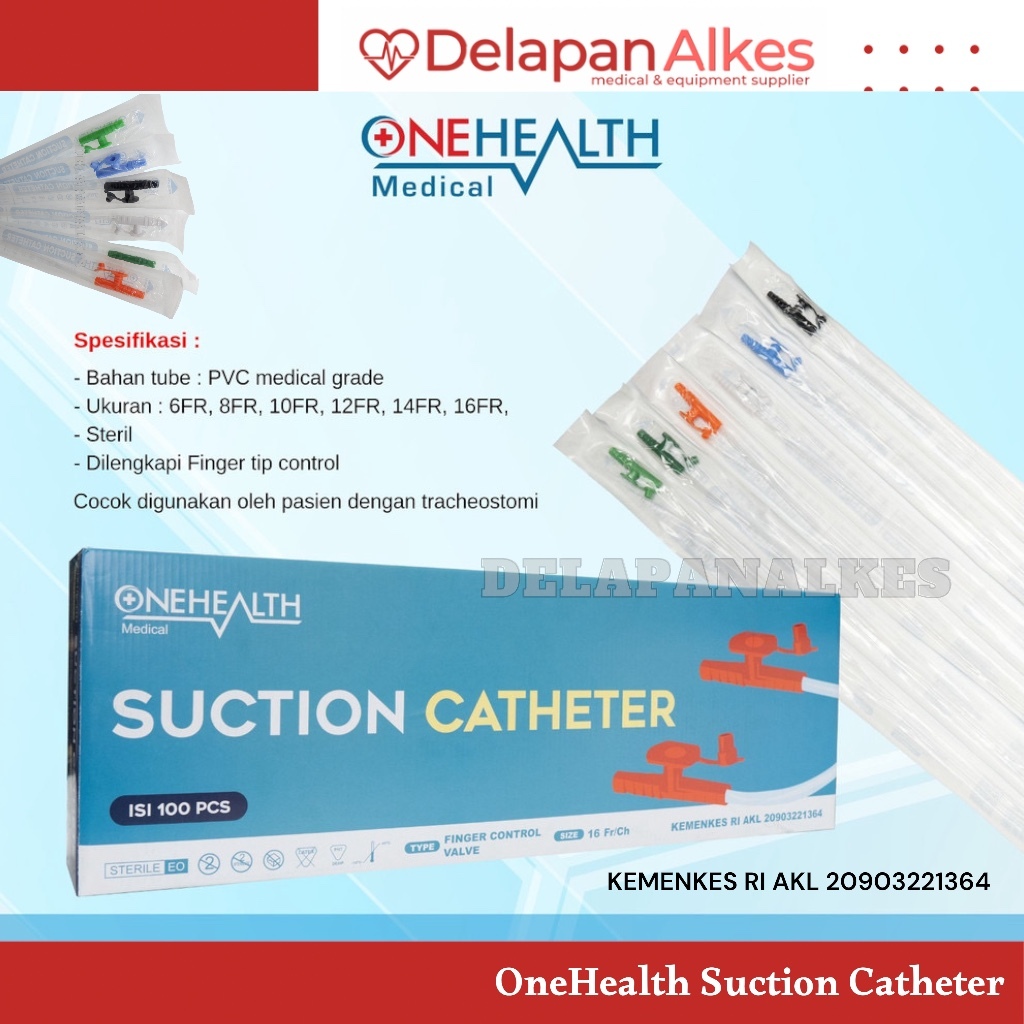Jual OneHealth Suction Catheter Selang Suction Kateter Dengan Finger ...