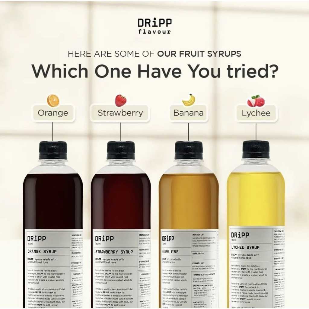 Jual DRiPP Syrup 760ml All Variants | Shopee Indonesia