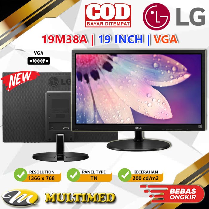 Jual Layar Monitor LED LG 19 Inch 19M38A | Shopee Indonesia