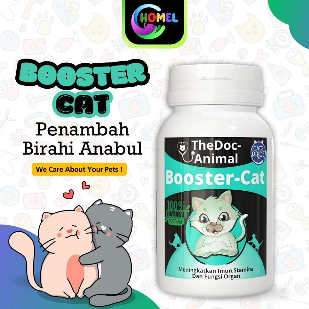 Jual BOOSTER-CAT VITAMIN KUCING IMUNITAS STAMINA TUBUH CHOMEL | Shopee ...