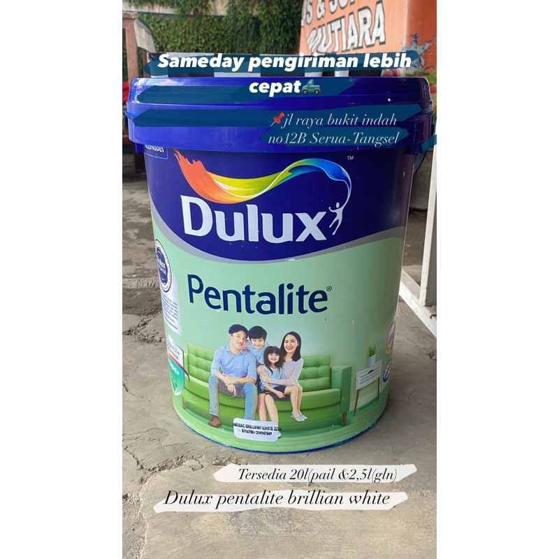 Jual Dulux pentalite brillian white 20L(Pail) | Shopee Indonesia