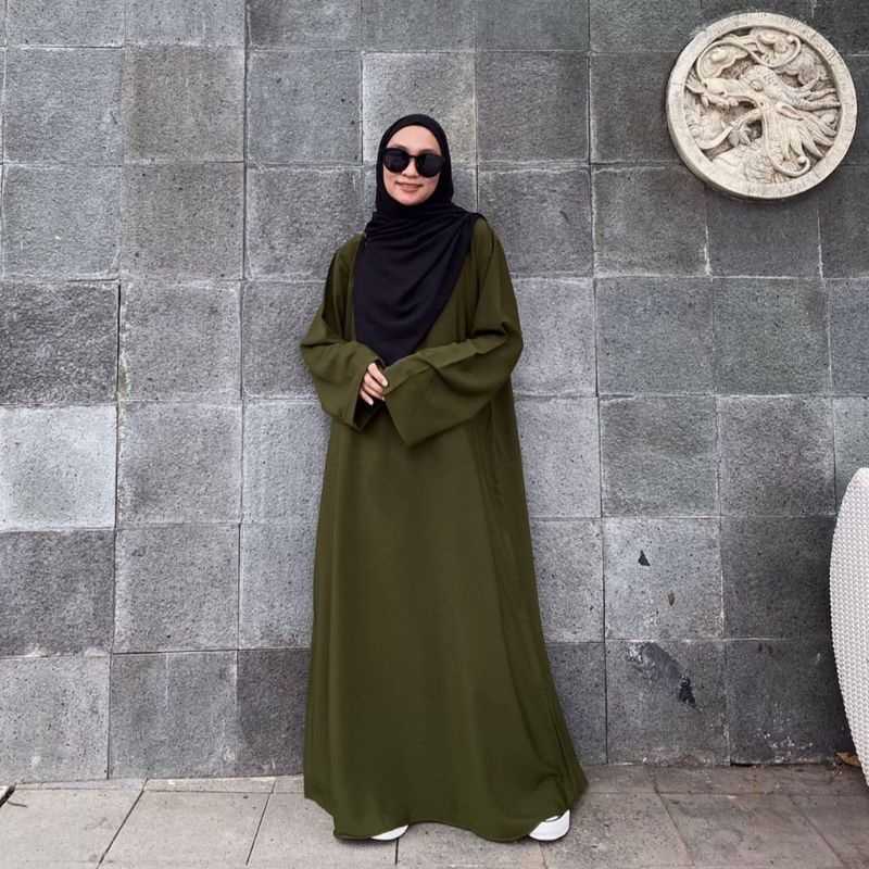 Jual ABAYA TURKEY PUTIH I ABAYA BASIC I ABAYA DRESS POLOS ABAYA TURKI ARMY UKURAN S M L XL XXL ...