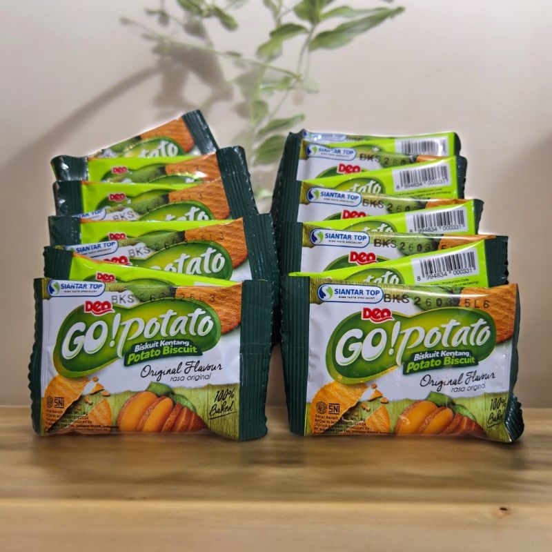 Jual Go Potato Biskuit Kentang Renceng 1 pak isi 20 pcs | Shopee Indonesia