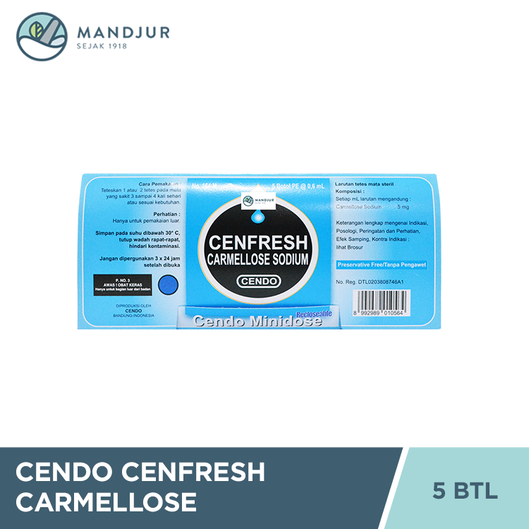 Jual Cendo Cenfresh Minidose 0.6 mL Isi 5 Botol - Obat Tetes Iritasi ...