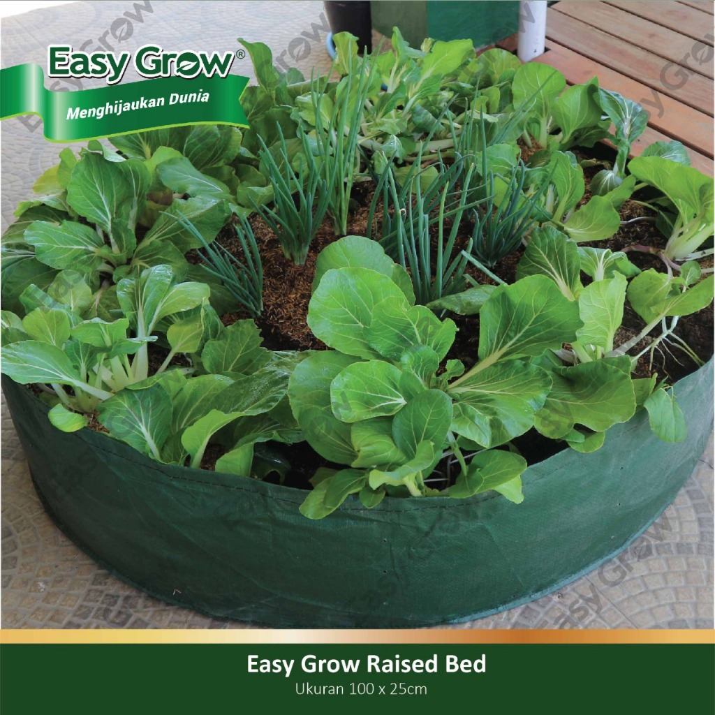 Jual Raised Bed Planter Bag Sayuran Easy Grow Diameter 1 Meter | Shopee ...