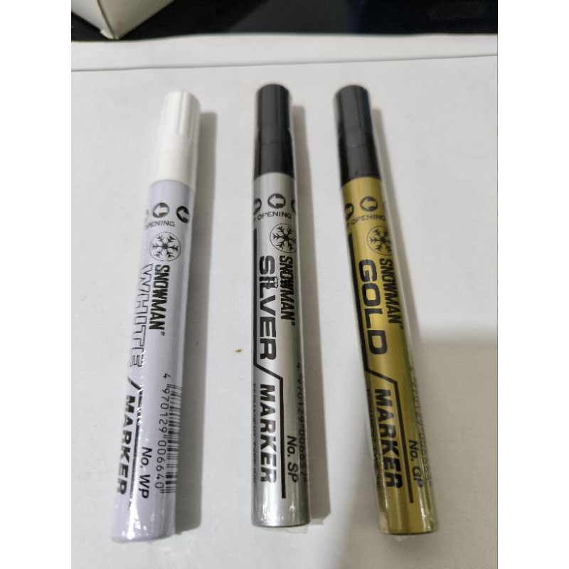 Jual Spidol permanet Snowman White Silver dan Gold per pcs | Shopee ...