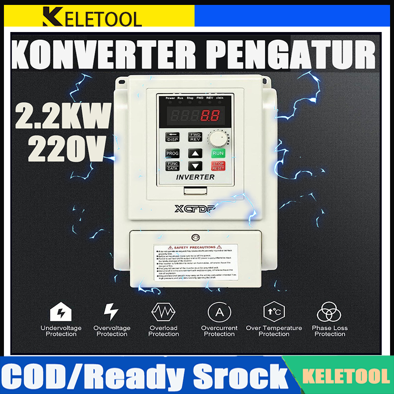 Jual ⭐Versi bahasa Inggris⭐ 1.5kw 2.2kw 4kw Converter VFD alat pengatur kecepatan dinamo ...