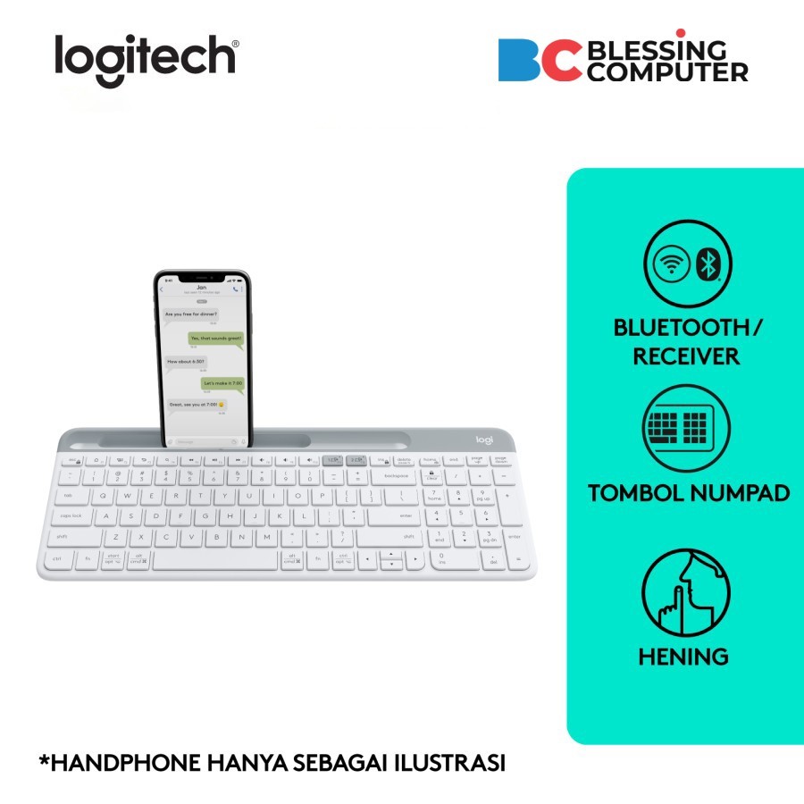 Jual Keyboard Logitech K580 Slim MultiDevice Off White 920-009211 | Shopee Indonesia