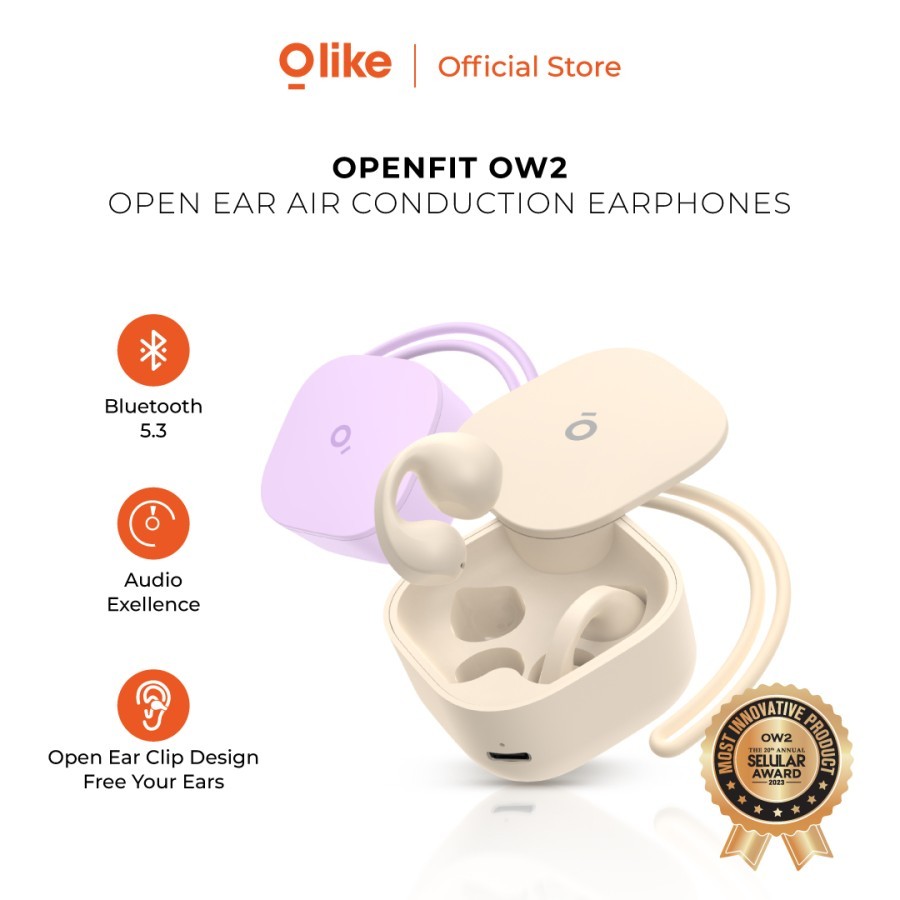 Jual OLIKE OW2 OPENFIT Earphone Bluetooth 5.3 Open Ear Air Conduction ...
