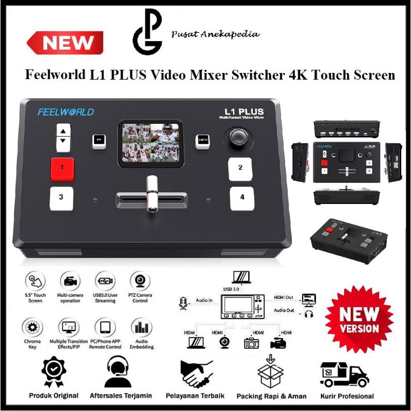 Jual Feelworld Livepro L1 Plus Multi format Video Mixer 4K Touch Screen ...