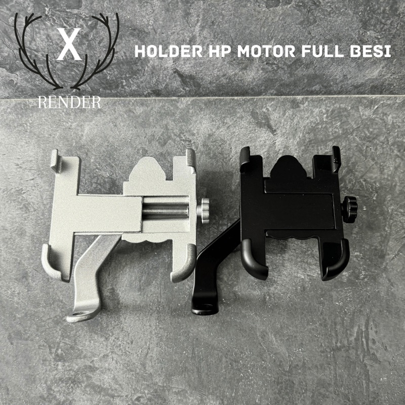 Jual ( 1 PCS ) HOLDER HP MOTOR DUDUKAN HANDPHONE MOTOR FULL BESI ...