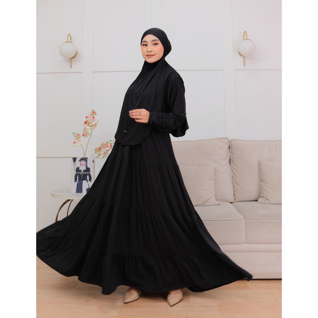 Jual Olivia Dress Jersy Set Hijab Material Jersy Shopee Indonesia