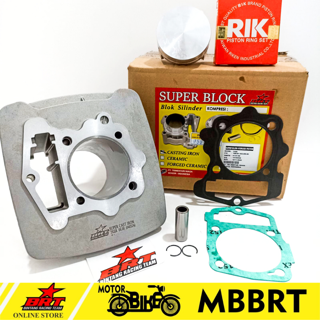 Jual BLOK CAST IRON BRT BORE UP TIGER MEGAPRO GL PRO NEOTECH 66mm 213CC ...