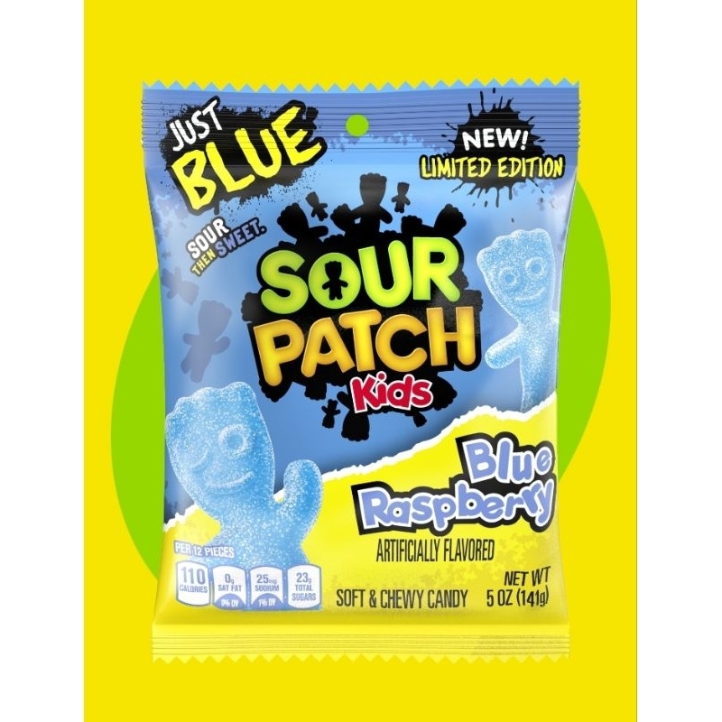 Jual SOUR PATCH KIDS BLUE RASPBERRY SOFT & CHEWY CANDY, 5 OZ | Shopee ...