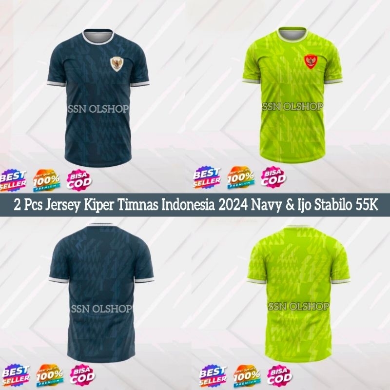 Jual jersey timnas indonesia jersey kiper (Navy) + (ijo Stabilo) 2024 ...
