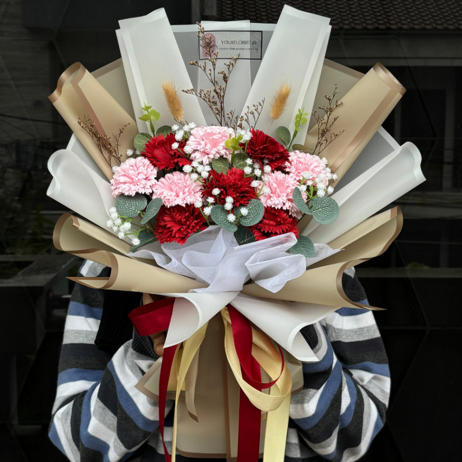 Jual [10 Kuntum] PERFECT CARNATION BOUQUET Buket 10 Kuntum Bunga ...