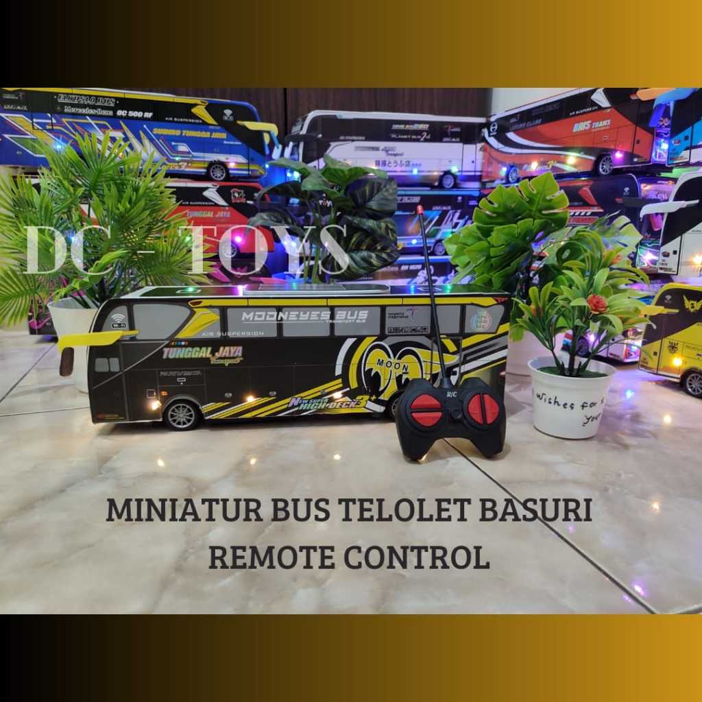 Jual MAINAN ANAK MINIATUR BUS TELOLET BASURI REMOT CONTROL FULL LAMPU ...