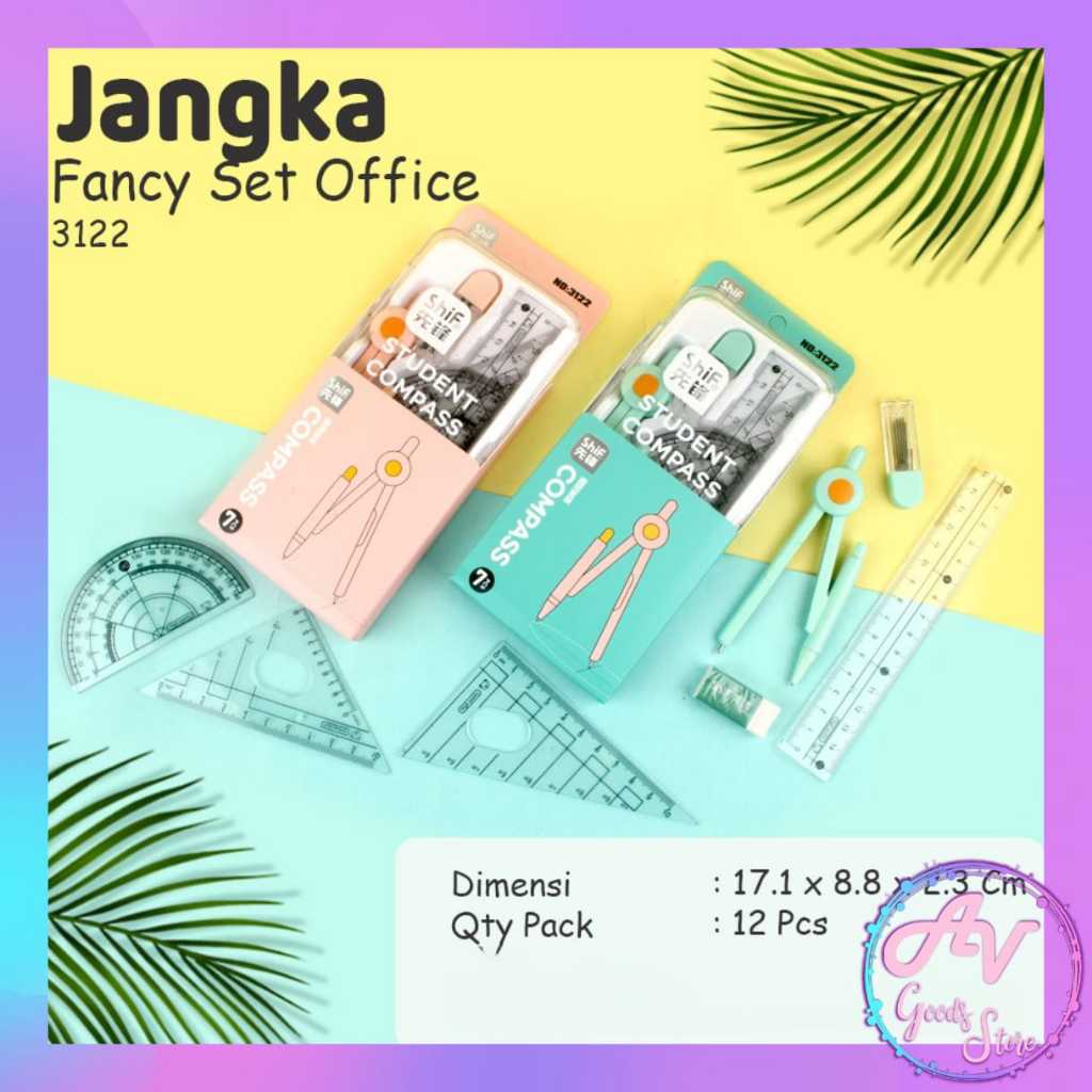 Jual Jangka Set + Penggaris / Math Set / Jangka Besi Office Set ...