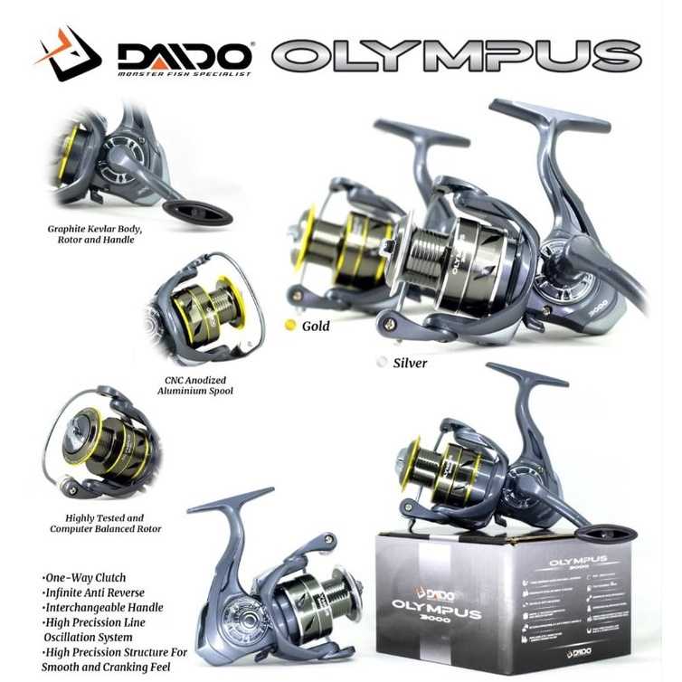 Jual Reel Pancing Daido Olympus 1000 One Way System Ultra Smooth ...