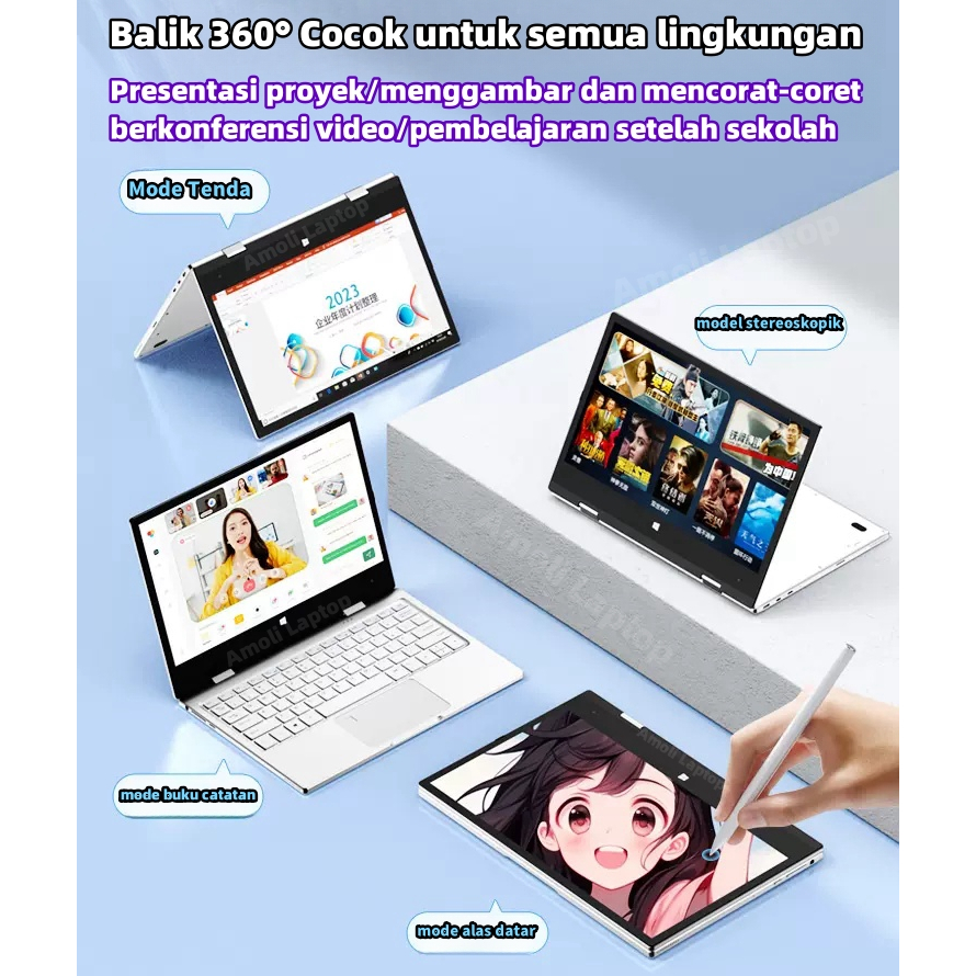 Jual AMOLI laptop layar sentuh murah baru InteL N4020 11 inci ram8g ...