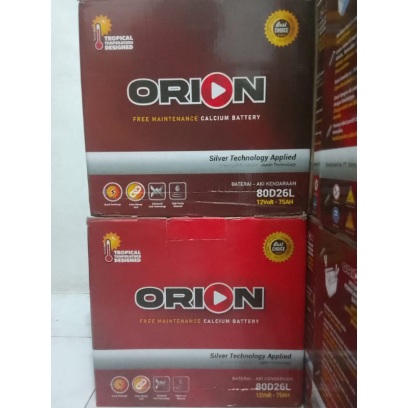Jual Aki Orion 80D26L Mobil Innova Fortuner Diesel Harrier Prado Pajero ...