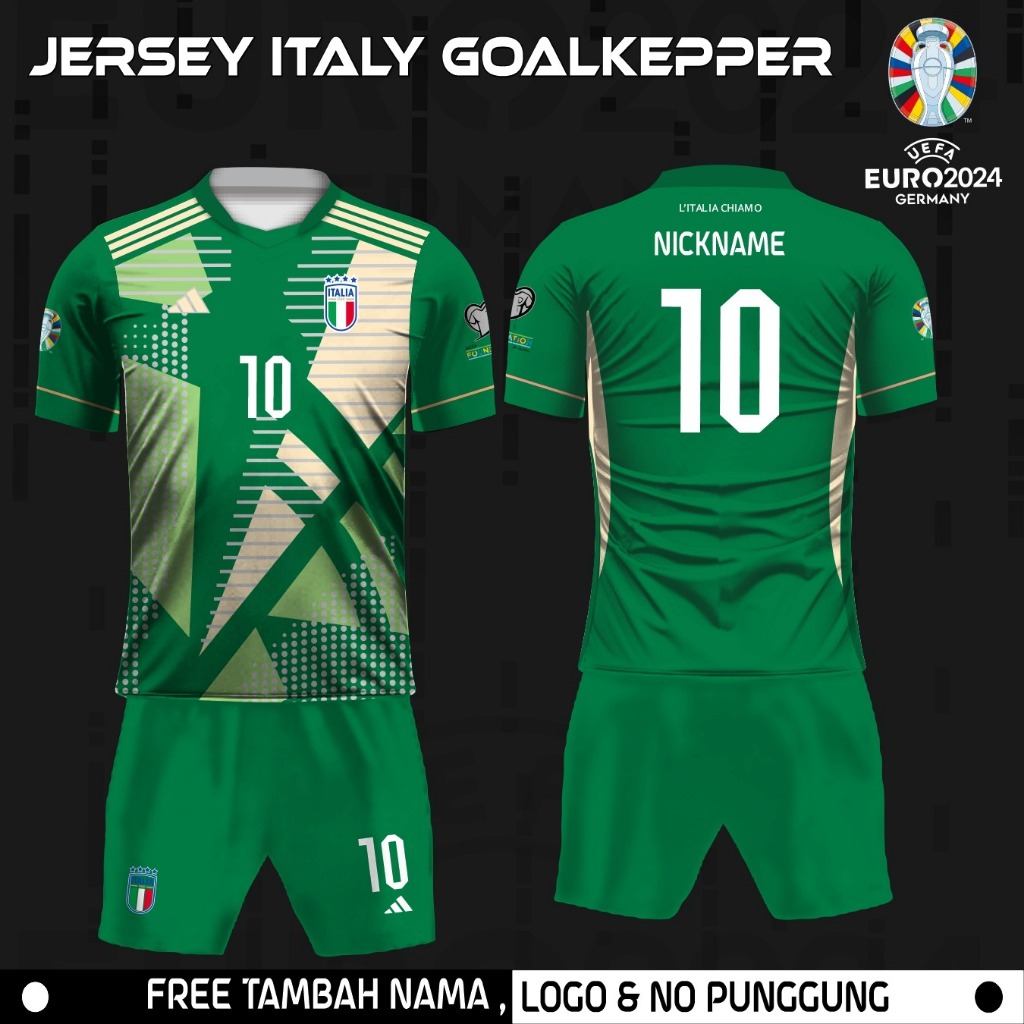 Jual Setelan jersey kiper bola piala eropa 2024 baju timnas italia kaos ...