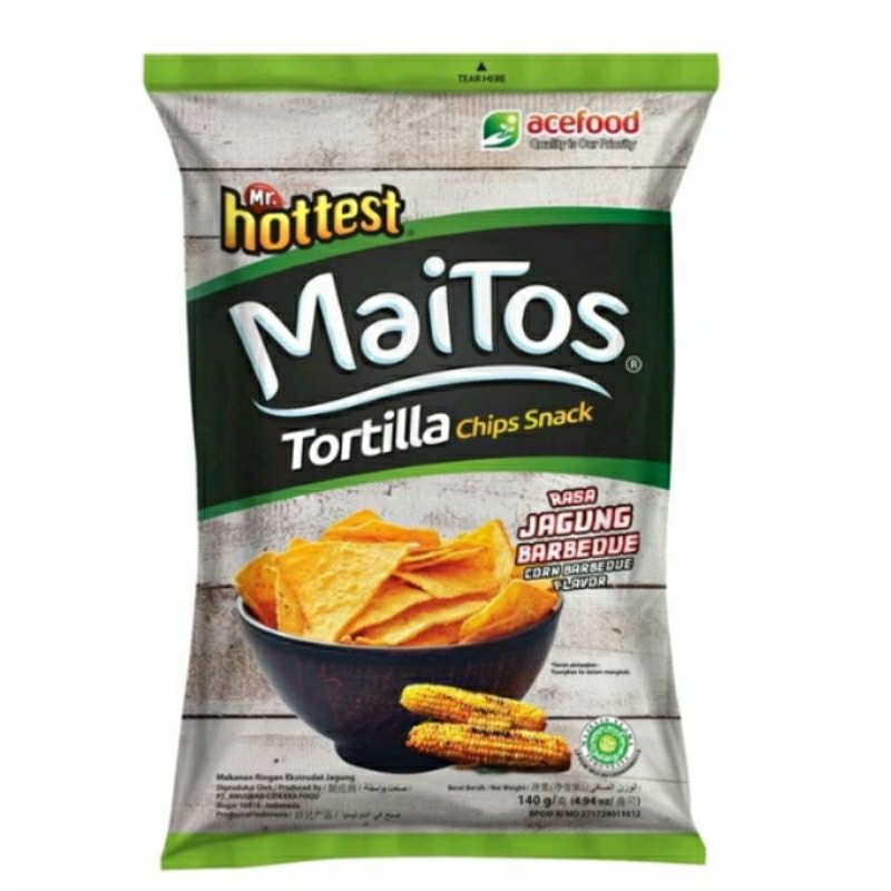 Jual Maitos tortilla chips snack rasa jagung barbeque 140g | Shopee ...