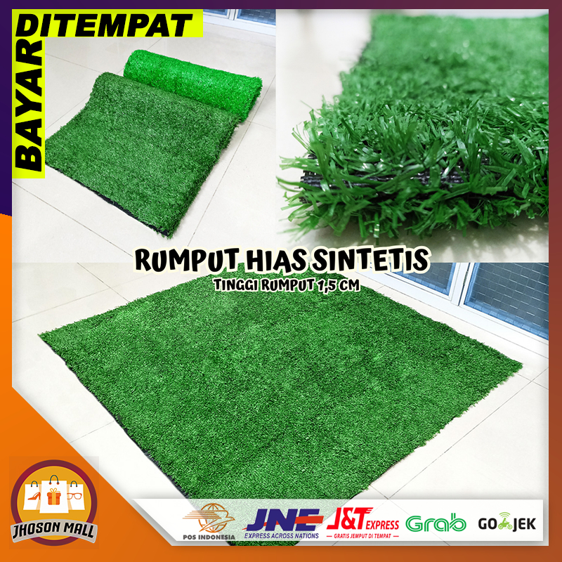 Jual JM Rumput Sintetis Tinggi Rumput 1.5 CM Tipe Swiss Permeter 1m x ...