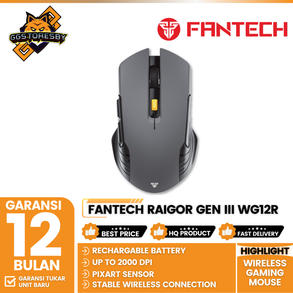 Jual FANTECH RAIGOR GEN III WG12R WIRELESS Gaming Mouse | Shopee Indonesia