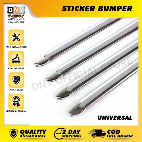 Jual Sticker bumper anti Tabrak Mobil Silver Chrome | Shopee Indonesia