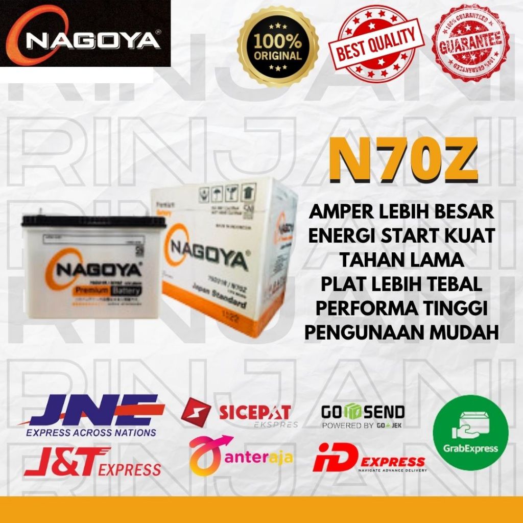 Jual AKI MOBIL 80 AMPER NAGOYA N70Z DRYCHARGE FOR L300 // ELF PS ...