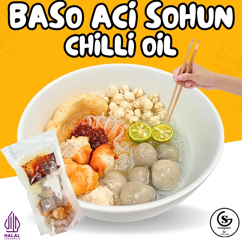 Jual 1 BUNGKUS BASO ACI SOHUN KUAH CHILLI OIL Kaldu Food Hotpot Instan ...