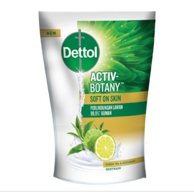 Jual Dettol Active Botany Sabun Mandi Cair Green Tea & Bargamot Refill ...